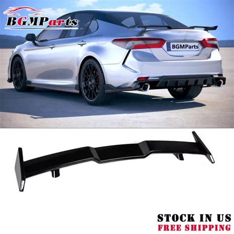 REAR SPOILER WING Gloss Black TRD Style For 18 22 8th Camry 10th Honda