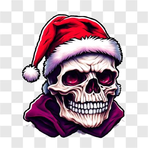 Download Realistic Santa Claus Skull With Hat Pngs Online Creative