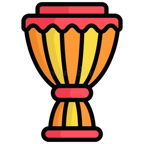 Drum Vector Colored Outline Stock Vector Illustration Of Rhythm