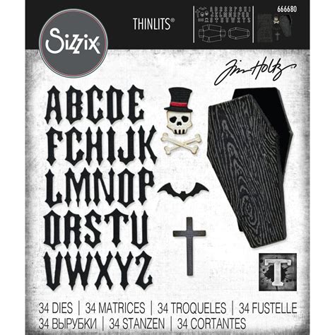 Tim Holtz Sizzix Vault Coffin Box Thinlits Dies 666680 Simon Says Stamp