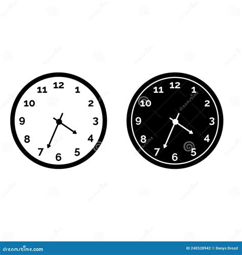 Clock Face Icon Vector Wall Clock Illustration Sign Time Symbol