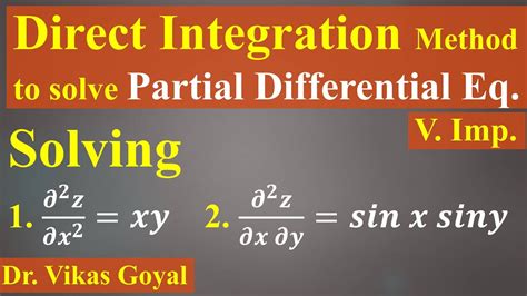 Direct Integration Method For Solving Partial Differential Equation