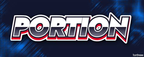 Portion Text Effect And Logo Design Word