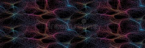 Neuron Cells With Multicolored Glowing Link Knots In Dark Space Ai