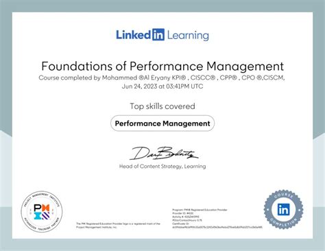 Certificate Of Completion Mohammed ®al Eryany Kpi® Ciscc® Cpp