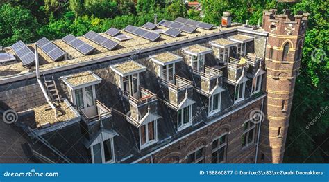 Roof Of A Church With Solar Panels Stock Image Image Of Panels
