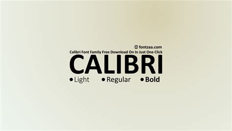 Calibri Font Fontzaa Exclusive Fonts Library