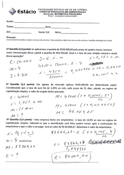 Prova De Matematica Financeira Revoeduca