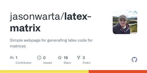 Github Jasonwartalatex Matrix Simple Webpage For Generating Latex