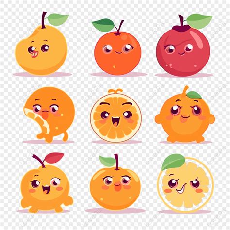 C 클립 아트 다채로운 만화 캐릭터 사과 벡터제품과일 Png 일러스트 무료 다운로드 Lovepik