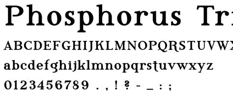 Phosphorus Triselenide Font Basic Serif
