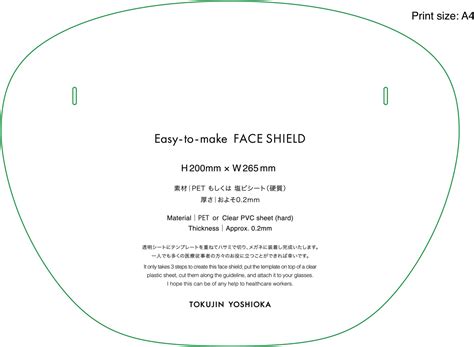 Tokujin Yoshioka Shares Three Step Template For Emergency Face Shields