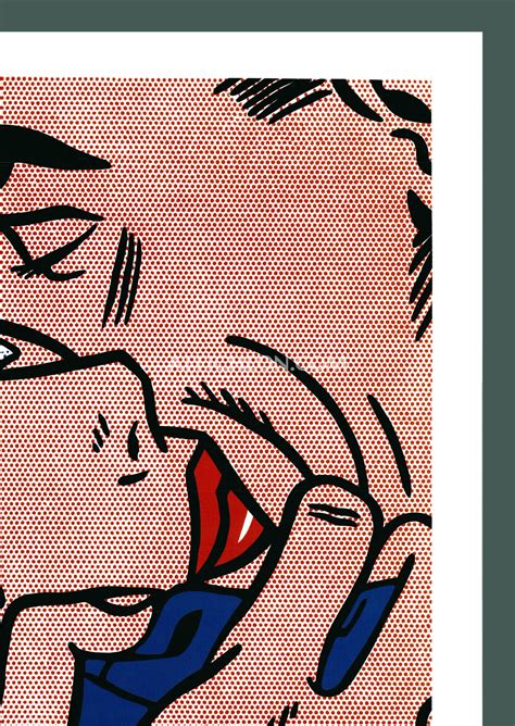 Roy Lichtenstein Kiss V 1990 Vintage Original Poster Print Afficheon