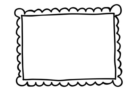 Hand Drawn Rectangle Frame Cute Vintage Graphic By Yummybuum