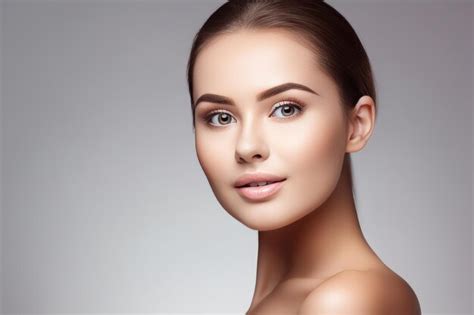 Premium Photo Beautiful Face Of A Young Woman With Perfect Health