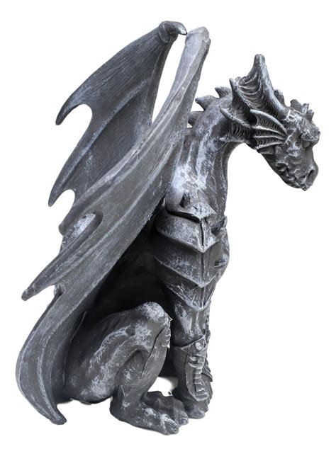 Crouching Gothic Winged Dragon Guardian Chimera Gargoyle Decorative
