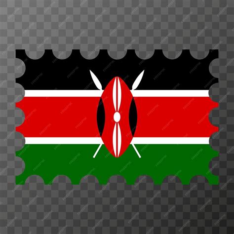 Premium Vector Postage Stamp With Kenya Flag Vector Illustration