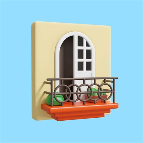 Трехмерный макет значка недвижимости Бесплатный Psd