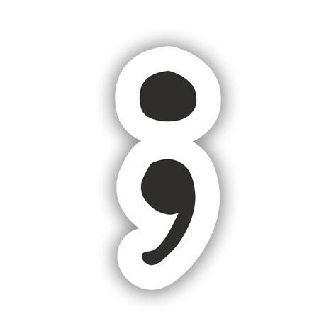 Semi Colon Precision Cut Decal