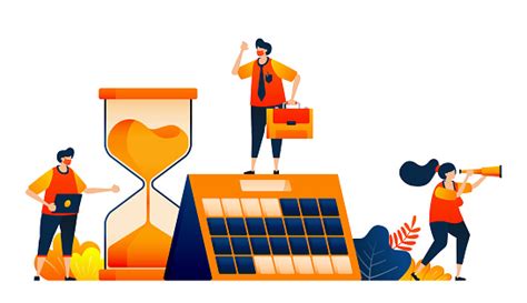 일정 및 일정에 대한 계획 모래 시계카운트다운 클래식 시계 벡터 일러스트 개념은 방문 페이지 템플릿 Ui Ux 웹 모바일 앱 포스터 배너 웹 사이트 전단지에 사용할 수