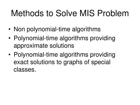 Ppt The Maximum Independent Set Problem Powerpoint Presentation Free