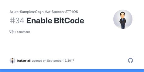 Enable Bitcode · Issue 34 · Azure Samplescognitive Speech Stt Ios
