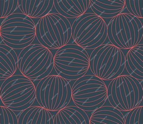 Premium Vector Wireframe Sphere Shapes Outline Seamless Pattern Vector Neat Abstract Background