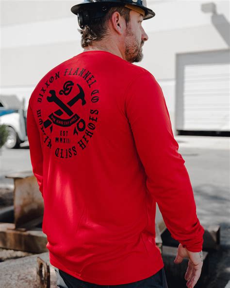 Working Class Heroes Uv Long Sleeve T Shirt Red Dixxon Flannel Co