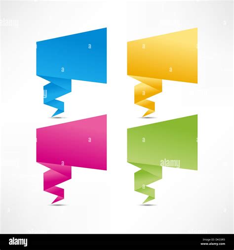 Paper Origami Speech Bubble Stock Vector Image And Art Alamy