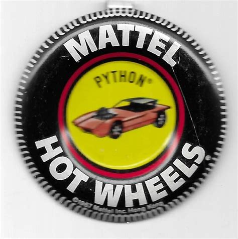 1967 Mattel Hot Wheels ‘python Tin Metal Badge Button £1071 Picclick Uk