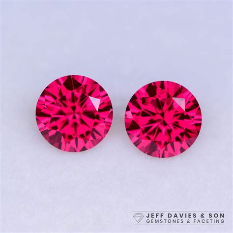 Lab Created Ruby Flame Fusion 2 65 2 66tcw 6 5mm Pair Jeff Davies And Son Gemstones