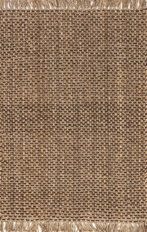 Pilar Jute Solid Tasseled Rug Natural Rugs Usa