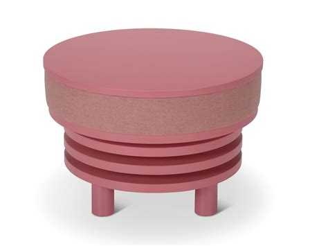 Roche Round Fabric Coffee Table With Integrated Magazine Rack By Adrenalina Design Daria