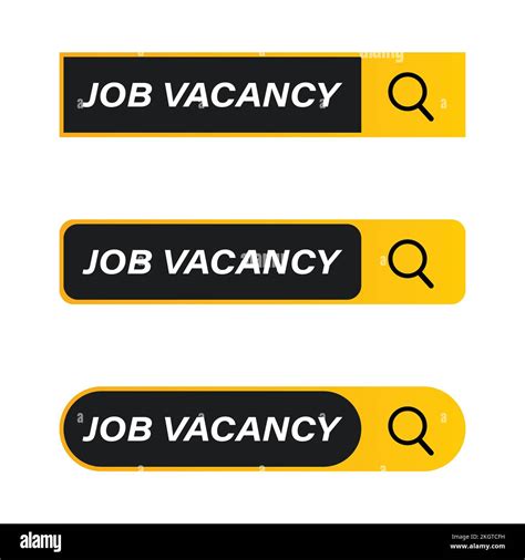 Job Vacancy Search Bar Vector With Yellow Color Shade Hiring Concept With A Magnifying Glass