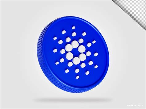 Premium PSD Cardano Ada Cryptocurrency Coin 3d Rendering Isolated