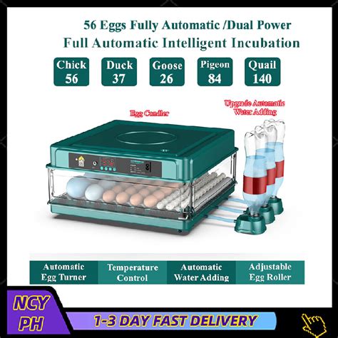 Fully Automatic Digital Incubator Chicken Poultry Hatcher Temperature Control Egg Tray Incubator
