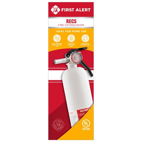 First Alert Rec5 Rechargeable Recreation Fire Extinguisher Ul Rated 5 B