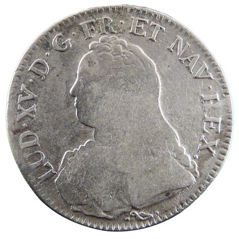 20863 LOUIS XV Écu aux Branches d Olivier B Ecu De 16 à 50