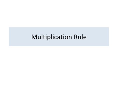 PPT Multiplication Rule PowerPoint Presentation Free Download ID 2557848