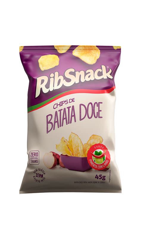 Chips De Batata Doce Sabor Pimenta Com LimÃo Ribsnack