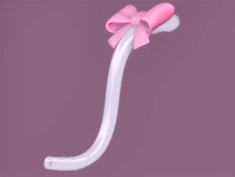 Cat Tail With Bow 3d Model Asset Commercial License
