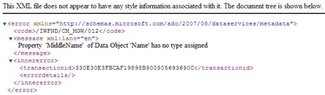 Property Of Data Object Has No Type Assigned Error Sap Community