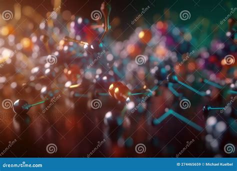 Colorful 3d Illustration Depicting The Microscopic Process Of Polymerization Royalty Free Stock