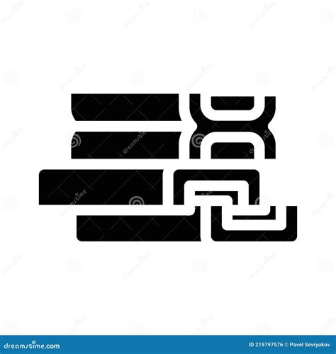 Steunstructuurbundels En Kanalen Die Materiaal Glyph