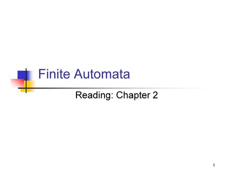 Csc Notes Mr Oloyede Finite Automata Reading Chapter