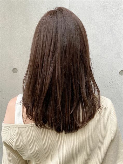 内巻きワンカール毛先パーマミディアムレイヤースタイル｜agnos 青山（アグノス アオヤマ）平野 七海のヘアスタイル情報｜yahoo