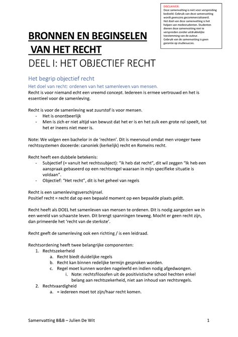 Bronnen En Beginselen Van Het Recht Bronnen En Beginselen Van Het
