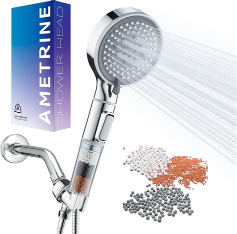 High Pressure Handheld Shower Head With 5 Spray Modes Ionic Filter