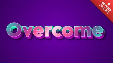 Overcome Text Effect Generator