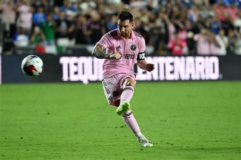 Messi Kicking A Soccer Ball